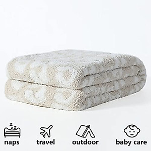 Gladcause Leopard Throw Blanket-50 x60 Ultra Soft Micro Plush Blanket, Reversible Leopard Pattern Cheetah Blankets for Couch, Bed, Sofa, Chair, Khaki