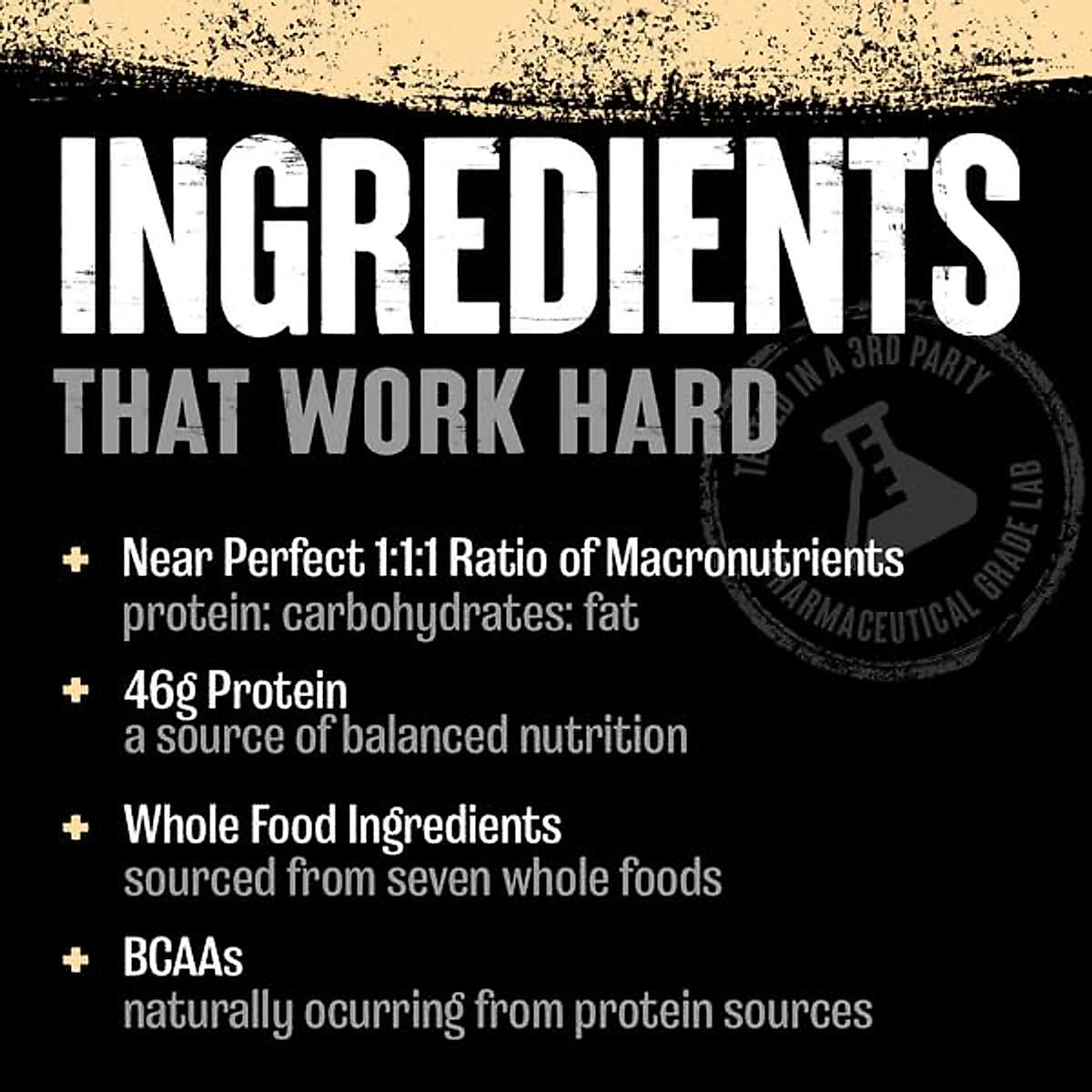 Animal Meal - All Natural High Calorie Meal Shake - Egg Whites, Beef Protein, Pea Protein, Vanilla