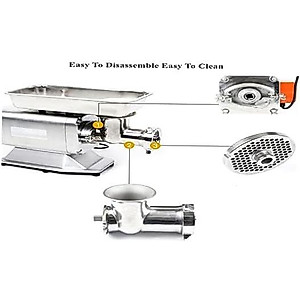 Premium Meat Grinder and Plate Set - Professional 7mm Hole Diameter Replacement Parts for Grinders and Mincers - Enhanced Alloy Disc for Optimal Performance