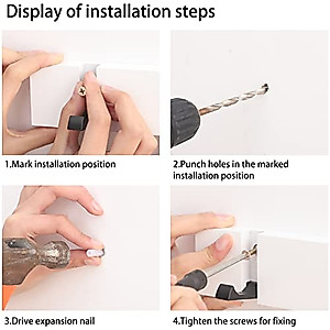 DXHAWRK Wall Mounted Floating Coat Rack Wooden Entryway Coat Hat Hanger Rack Rail with 5 Retractable Hooks Space-Saving for Clothes Towel Purse Robes The Entryway, Bathroom, Bedroom, Kitchen, Mudroom