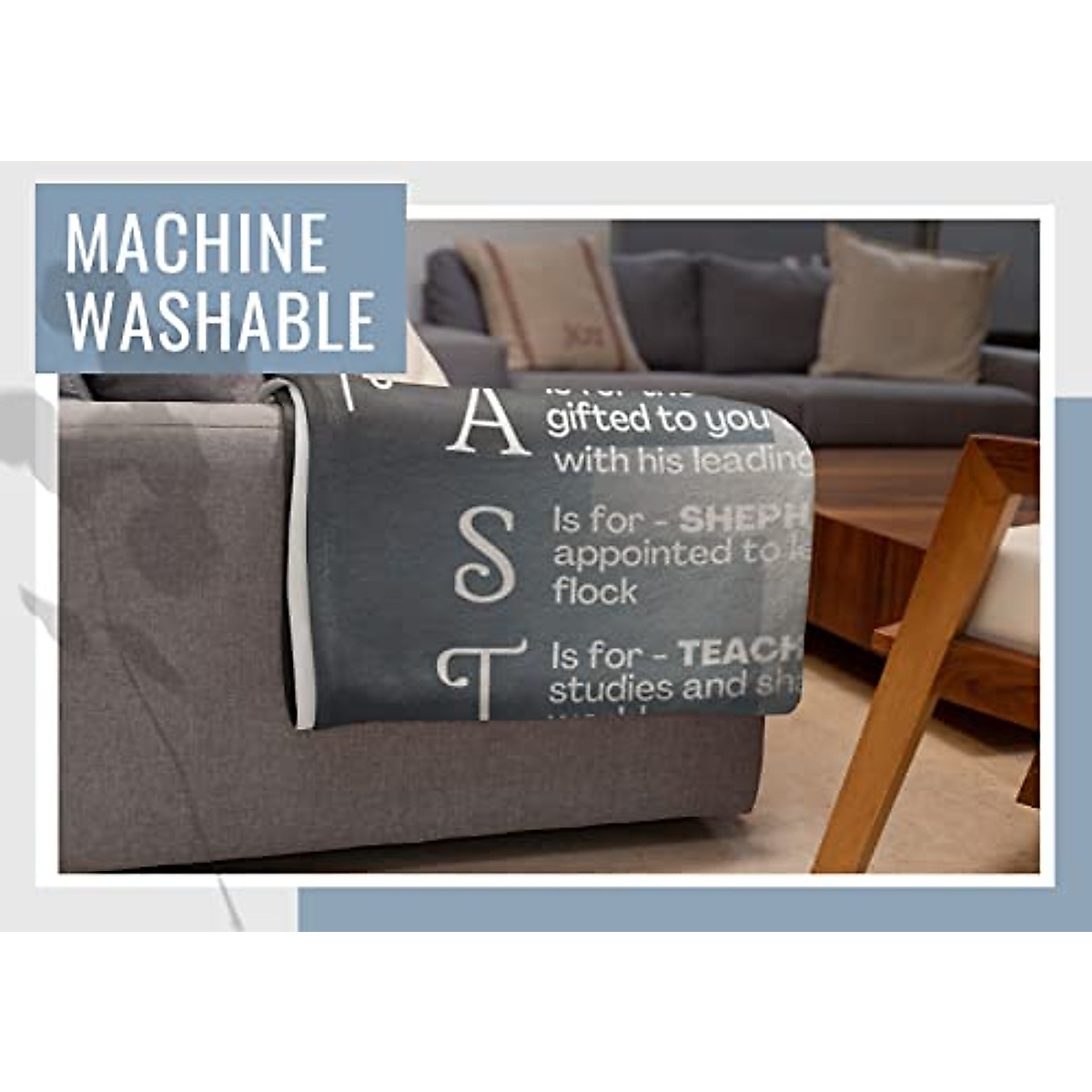 InnoBeta Pastor Appreciation Gifts for Men, Throw Blanket, Presents for Christmas, Pastor Appreciation Day, Birthday, Father's Day - 50" x 65" - Cross