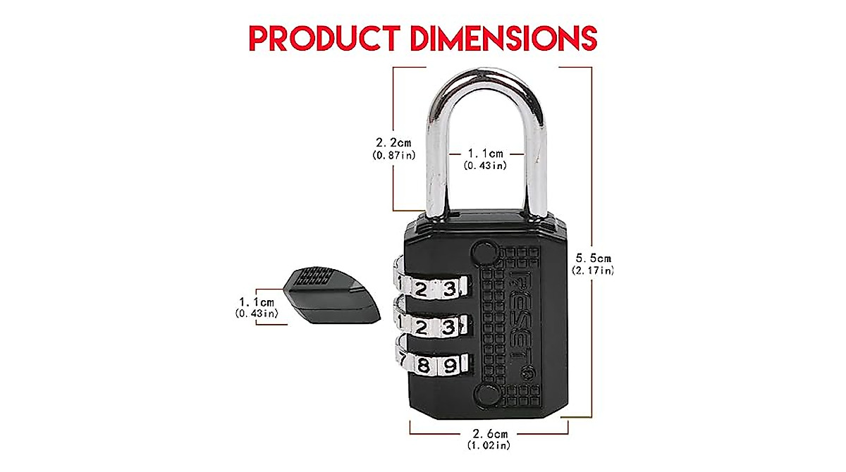 RESET-071 3-Digit Mini Combination Lock - Secure and Stylish