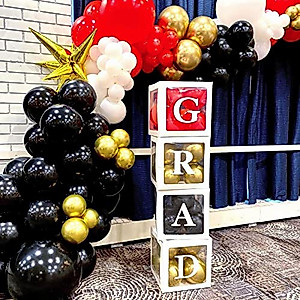 Red Black Gold Balloon Garland Arch Kit, 149Pcs Chrome Metallic Gold Marble Agate Black Balloons for Men Women Kids Birthday Party Decorations Baby & Bridal Shower Wedding Graduation Party Supplies