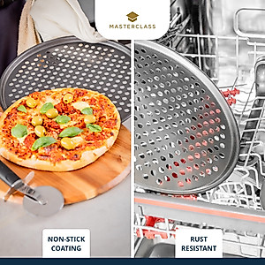 Master Class KCMCHB14 Perforated Pizza Tray, Grey, 32cm