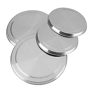 Electric Stove Burner Covers, Stainless Steel Round Kitchen Stove Top Burner Covers Cooker Protection, Set of 4, 2pcs 8.3 and 2pcs 6.7"