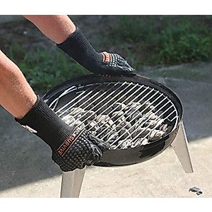 QUICKSURVIVE - Extreme Heat Resistant Glove up to 932F for BBQ, Grilling, Baking Fire Pit and Fire Place Fire Safety Glove ( 2 Gloves Total)