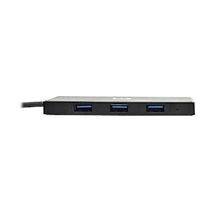 Eaton Tripp Lite 4-Port Portable Slim USB 3.0 Super speed Hub with Built In Cable (U360-004-SLIM)