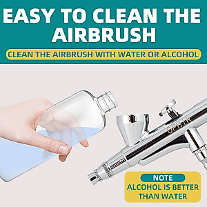 OPHIR Airbrush Paint, 50 Bottles of Model Air Brush Paint Set, Water-Based Opaque Acrylic Airbrush for Shoes, Rocks, Paper-Professional 48 Colors, 1.05 oz/Bottle