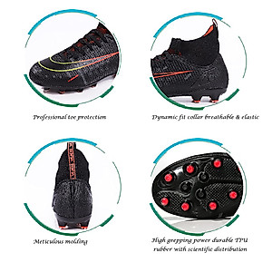 Jugafu Outdoor Soccer Cleats Mens Boys Football Cleats Shoes