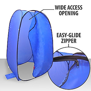 Pop-Up Room in a Bag Instant Portable Changing, Shower and Bathroom with Dura-light Steel Frame and Weather-Resistant material for for Pontoon / Deck / Fishing / Sail Boat. Included Tie-Down Kit.