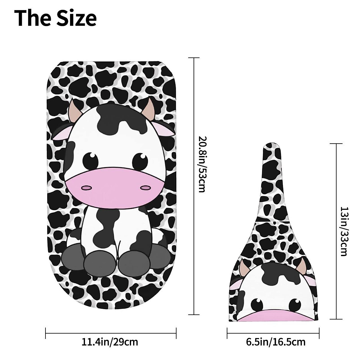 Yiftd Swaddle Blanket Cow Print and Cow Soft Fleece Baby Blanket Newborn Plush Receiving Blanket for Boys Girls Swaddling Wrap Set Sleeping Bag for Toddler Infant