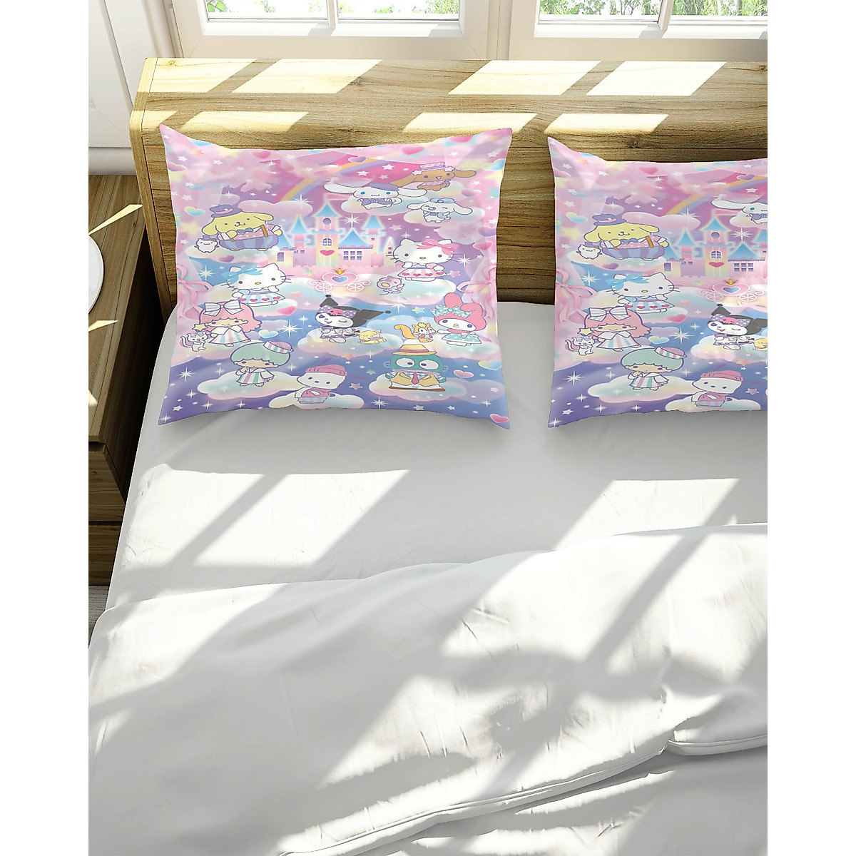 EIANLAI 3 Piece Anime Bedding Set 3D Printed Cartoon Soft Duvet Cover Set for Bedroom (1 Duvet Cover & 2 Pillowcases)-Twin