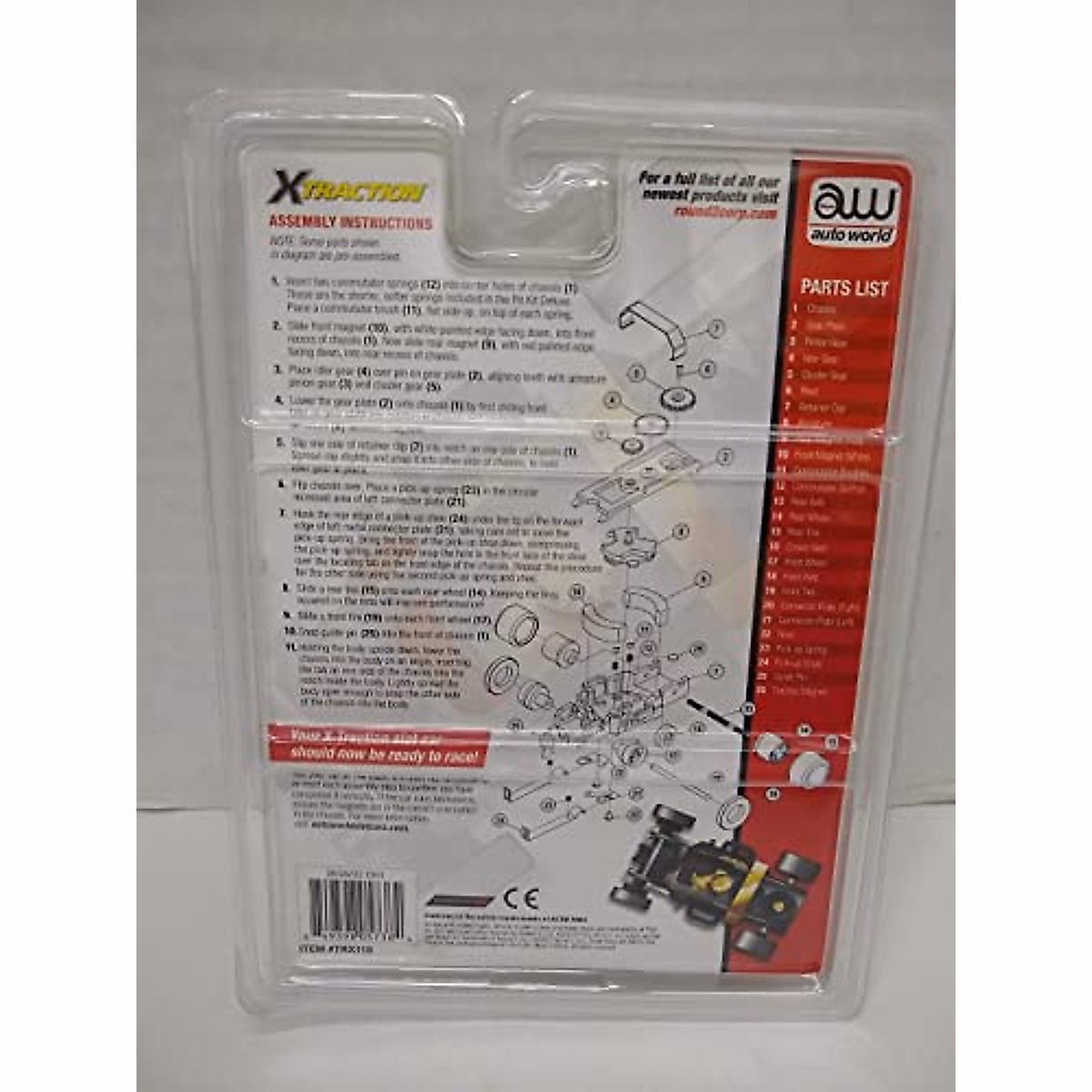 Auto World TRX110 XTraction Deluxe Pit Kit - Build A Complete XTraction HO Scale Slot Car - Includes unpainted 1969 Charger Daytona Body