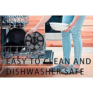 Air Fryer Replacement Crisper Plate For Ninja AF100 to AF150 Air Fryer and Ninja FD401 Foodi Pressure,Grill Pan for Ninja FD401 Foodi OP300 to OP500 Crisper Plate,Air fryer Accessories,Non-Stick Coating,Dishwasher Safe