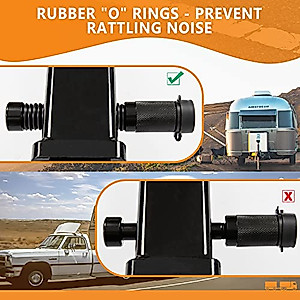 Trailer Hitch Locks, Hitch Lock with 5/8'' Dia 3-1/2” Long Pin Fits Class III IV 2"& 2-1/2" Hitches, Trailer Hitch Lock with Anti-Rattle O-Rings for Trailer Truck Car Boat (1 Pack)