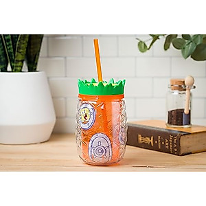 Silver Buffalo Spongebob Squarepants Gary Snail House in Bikini Bottom Pineapple Double Wall Tumbler, 16 Ounces