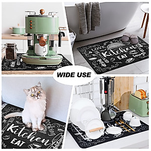 Rtteri Dish Drying Mats for Kitchen Counter Dish Drying Rack Pads Counter Mat Coffee Bar Mat Counter Mat Dish Drainer Mat