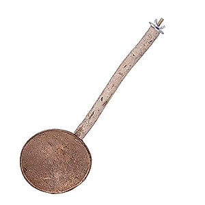 Parrot Nest Bird Feeder Bowl with Perches,2-in-1Natural Coconut Shell Food Container Playground Perch Play Stand Platform Toys for Parrot Conure Parrot Supplies