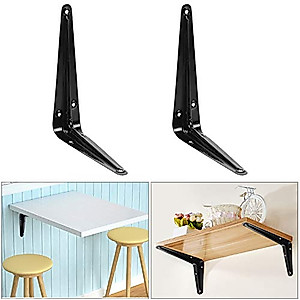 Cabilock Home Decor Cabinet Shelf 4 Sets Shelf Brackets Heavy Duty Black Iron Metal Floating Shelf Bracket Wall Shelf Bracket L Shape Shelves for Wall Mount Shelves Black Shelfs Heavy Duty Shelving