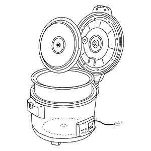 Commercial Rice Cooker Large Capacity Rice Cooker & Rice Warmer - Extra Large Rice Cooker 35 Cups Raw / 70 Cups Cooked Big Rice Cooker 35 Cups Raw Rice Cooker 70 Cups Cooked 120V/1500W, ETL Listed