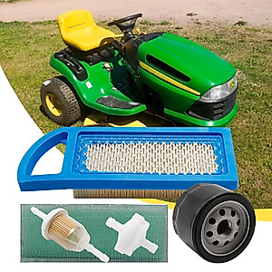 laffoonparts GY20573 697153 Air Filter Replacement for John Deere LA115 LA105 LA110 LA100 L100 L105 L107 L108 Lawn Tractor with AM119567 AM125424 Oil Fuel Filter