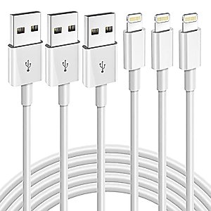 Jeercor iPhone Charger 3Pack 6FT MFi Certified Lightning Cable Fast Charging Cords iPhone Cable Compatible with iPhone 14 13 12 11 XS XR X Pro Max Mini 8 7 6S 6 Plus 5S SE iPad iPod AirPods