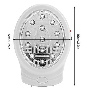 Fafeicy 13 LED Rechargeable Emergency Light, AC110-240V Automatic Power Failure Outage Lamp(US Plug), Buttons and Indicators