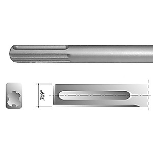 Champion Chisel 24-Inch SDS Max Moil Point Chisel/Bull Point Chisel/Hardened Steel/Tempered for Impact Durability/Laser Etched Part Numbers