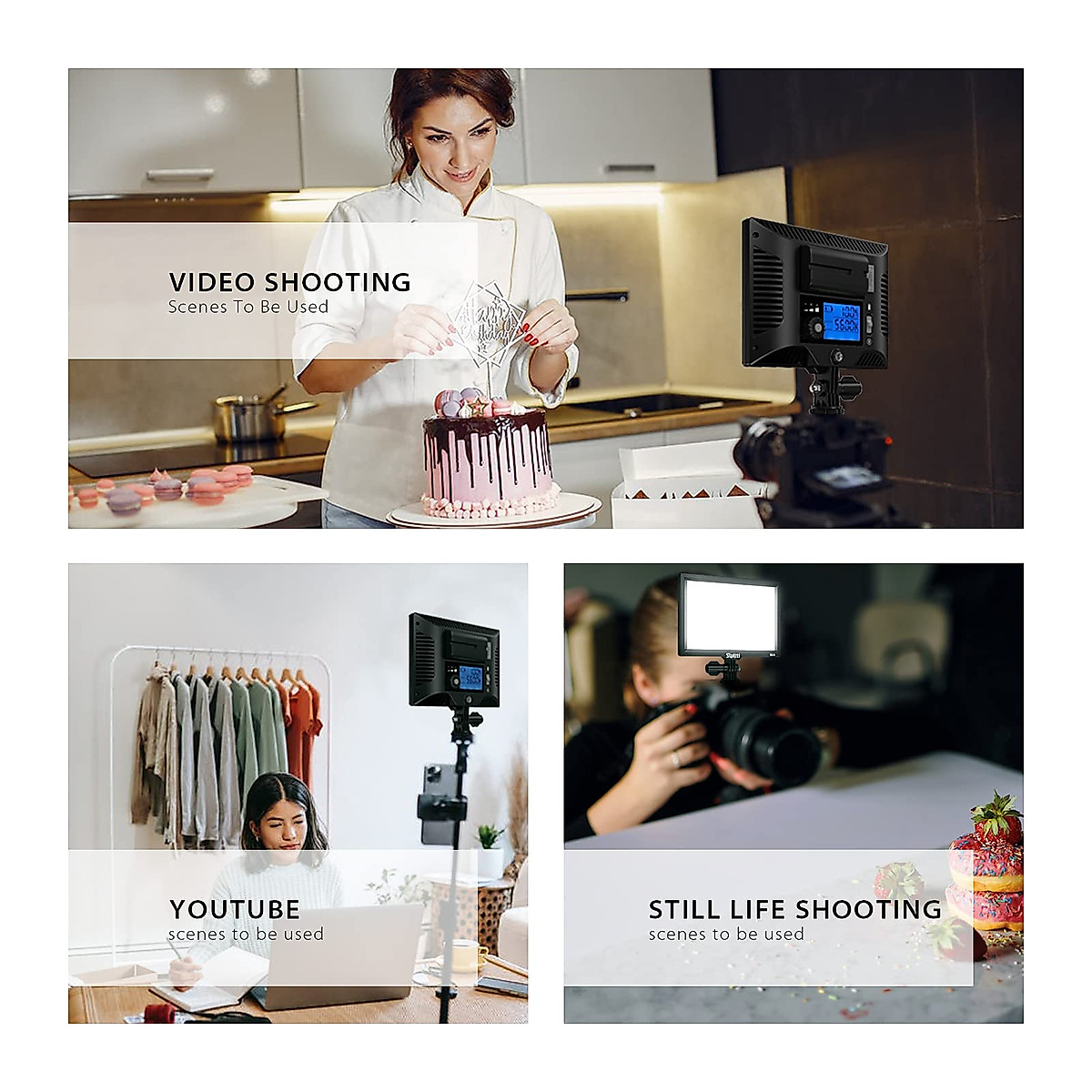 Switti S20 Camera Light, LED Light Mounted on DSLR Cameras/Camcorder, Portable Video Light Panel for Photography, YouTube Video, Vlog Lighting| 3200K-5600K, CRI95+