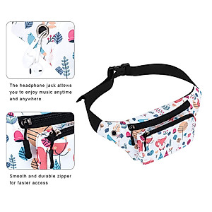 KAMO Fanny Pack, Waist Bag Sling Backpack Water Resistant Durable Polyester Small Outdoor Lightweight Crossbody Daypack for Women Men Lady Girl Teens