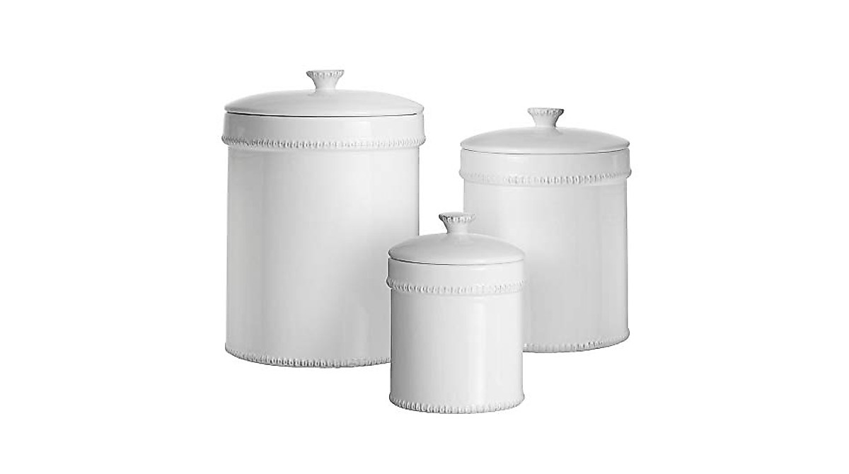 Stylish 3-Piece Ceramic Canister Set | American Atelier