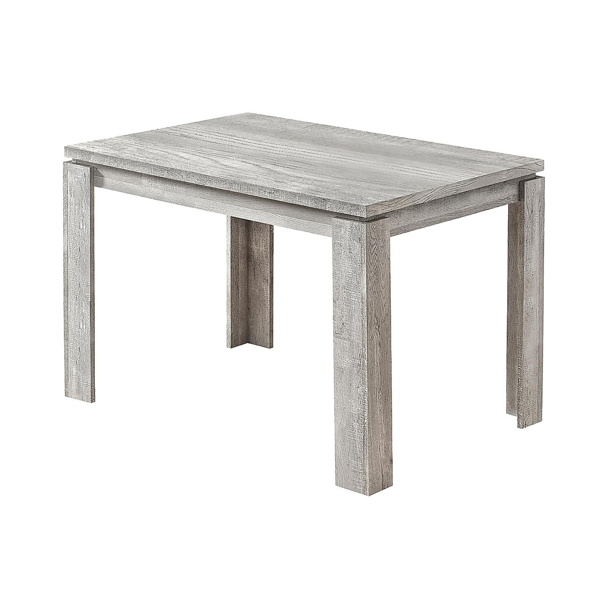 Monarch Specialties 32"X 48" / GREY RECLAIMED WOOD-LOOK Dining Table
