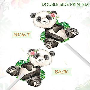 24pcs Jungle Safari Animal Cupcake Toppers Wild Animal Cake Toppers Jungle Party Decoration for Safari Jungle Theme Birthday Party Baby Shower Supplies