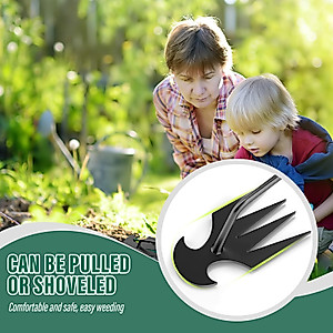 Manual Weed Remover Tool for Lawn and Garden, 2025 Upgrade Garden Weed Pulling Tool Uprooting Weeding Tool,Weed Puller Tool 4 Tooth Manganese Steel for Gardening Backyard Farm (11.8in)