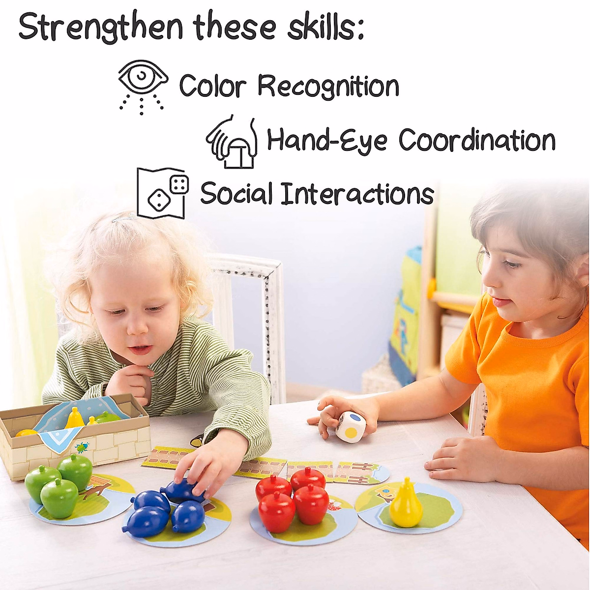 HABA My Very First Games - First Orchard Toddler Game - My First Orchard Game, Cooperative Toddler Board Games for 2 Year Olds - Made in Germany