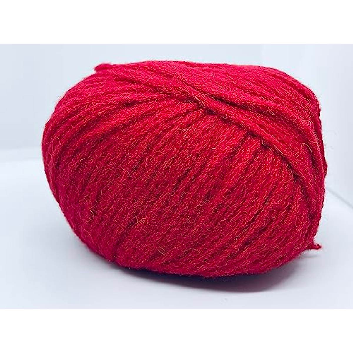 Red Baby Alpaca, Merino Wool Blend Yarn, Worsted 50 Grams (1.76 Ounces) 100 Meters (109 Yards)