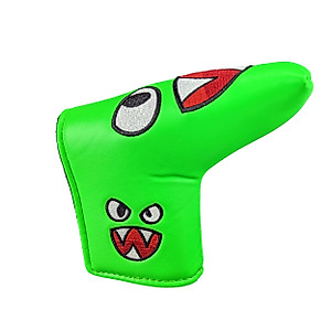 Foretra - Limited Edition Green Monster Golf Putter Headcover Quality PU Leather Magnetic Closure for Blade Style Putters