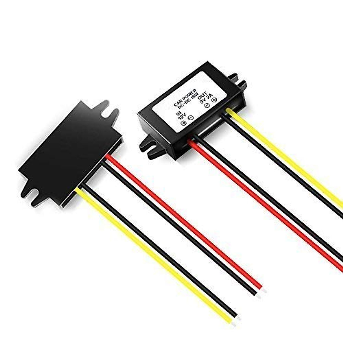 Magnolian 2 Pack High Efficiency DC/DC Converter 12V Step Down to 9V 2A 18W Power Supply Module,Waterproof