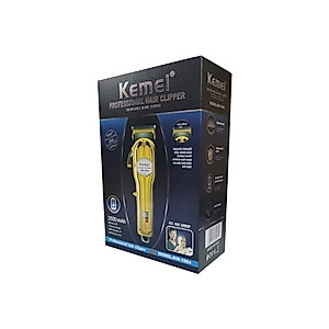 Kemei Hair Clippers for Men Professional, Hair Trimmers Grooming Kit Clippers with 5H Running Time LCD Display Rechargeable Hair Trimmer Beard Trimmer Haircut Set for Home Use & Barbers, Gold