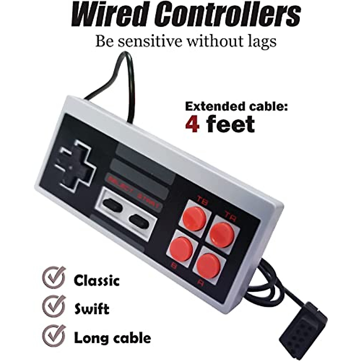 SFABF Classic Edition Mini Retro Game Console,AV Output Plug & Play Classic Mini Video Games, Built-in 620 Games with 2 Classic Controllers, Birthday Gifts Choice for Children/Adults