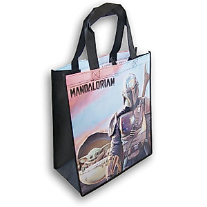 LLP, Multi ,Medium The Mandalorian Baby Yoda Reusable Tote Bag - 12.5 x 13 Inch