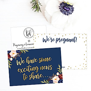 25 Navy Pregnancy Announcement Card Set Were Expecting Baby Surprise Having Birth Reveal Only Best Friends Get Promoted To Auntie Aunt Uncle Grandpa Grandma Grandparent Sister Brother Family Dad Mom