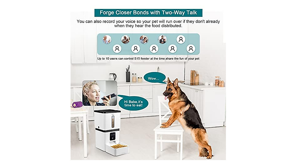 DoHonest Automatic Dog Feeder with 1080P Camera