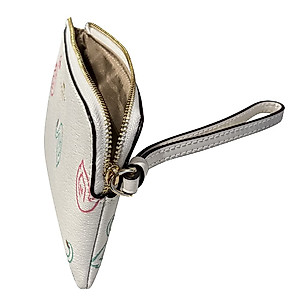 Coach Corner Zip Wristlet With Swan Print Style No. C8380