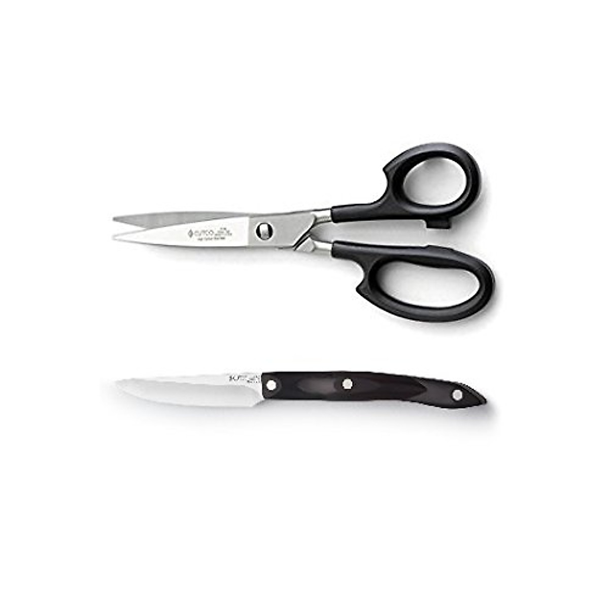 Cutco Knives With Micro Fiber Polishing Cloth. 2-Pc. Super Shears (77) & 4" Gourmet Paring Knife (4720) Combo