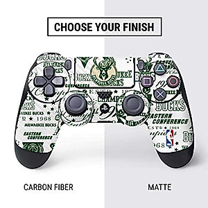 Skinit Decal Gaming Skin Compatible with PS4 Controller - Officially Licensed NBA Milwaukee Bucks Historic Blast