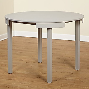 Target Marketing Systems Zuma Collection Compact Set 5-Piece Round Nesting Dining Table & Chairs, Gray