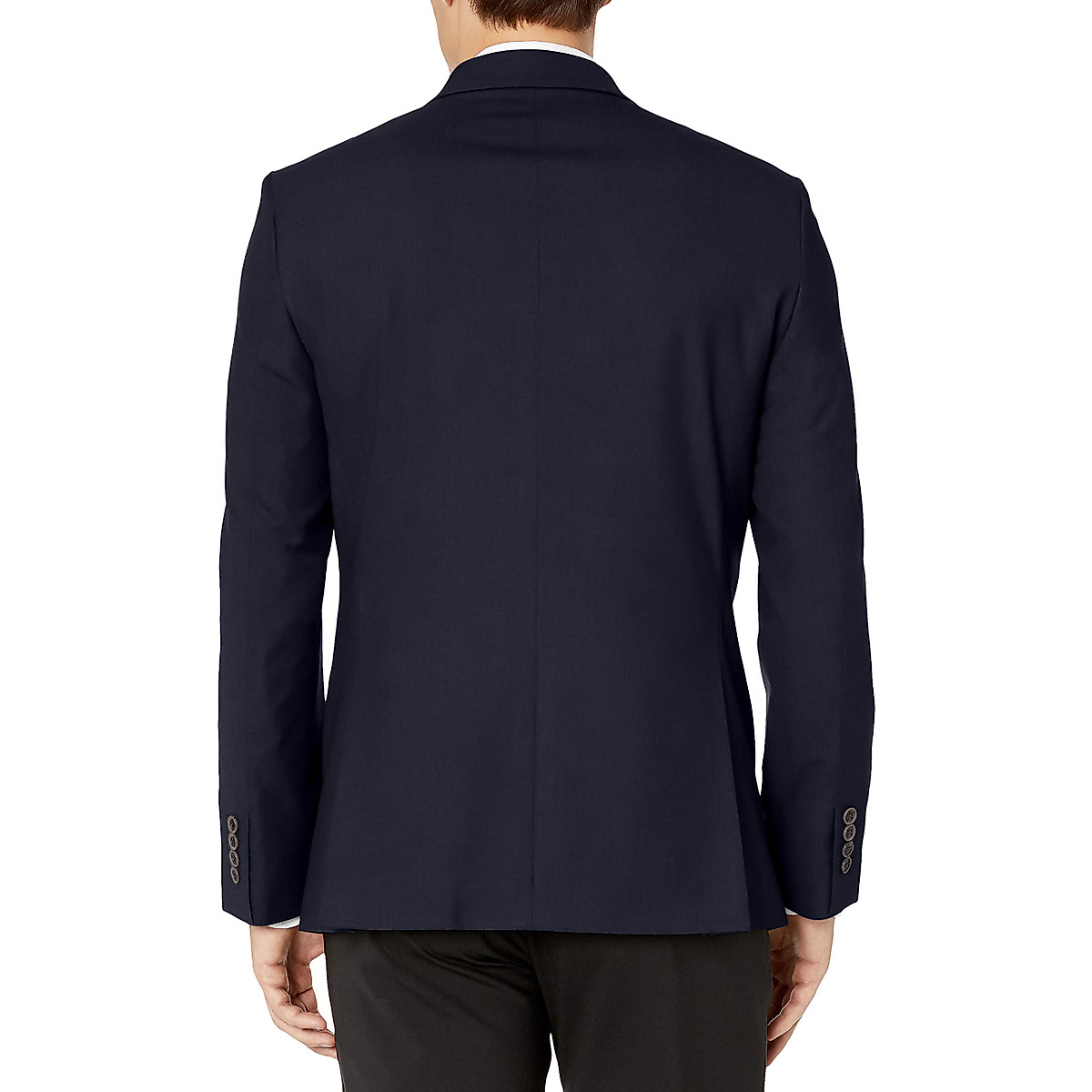 Amazon Essentials Men's Long-Sleeve Classic-fit Button-Front Stretch Blazer, Navy, 46