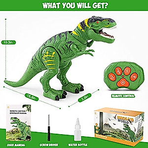FANURY Dinosaur Toys for Kids 3-5 - Upgraded 2.4G Remote Control Dinosaur Toys for Kids 5-7 - Roaring T-Rex Robot Toy with LED Lights- Electronic Walking Dinosaur Toys for 3+ Years Old Boys Girls