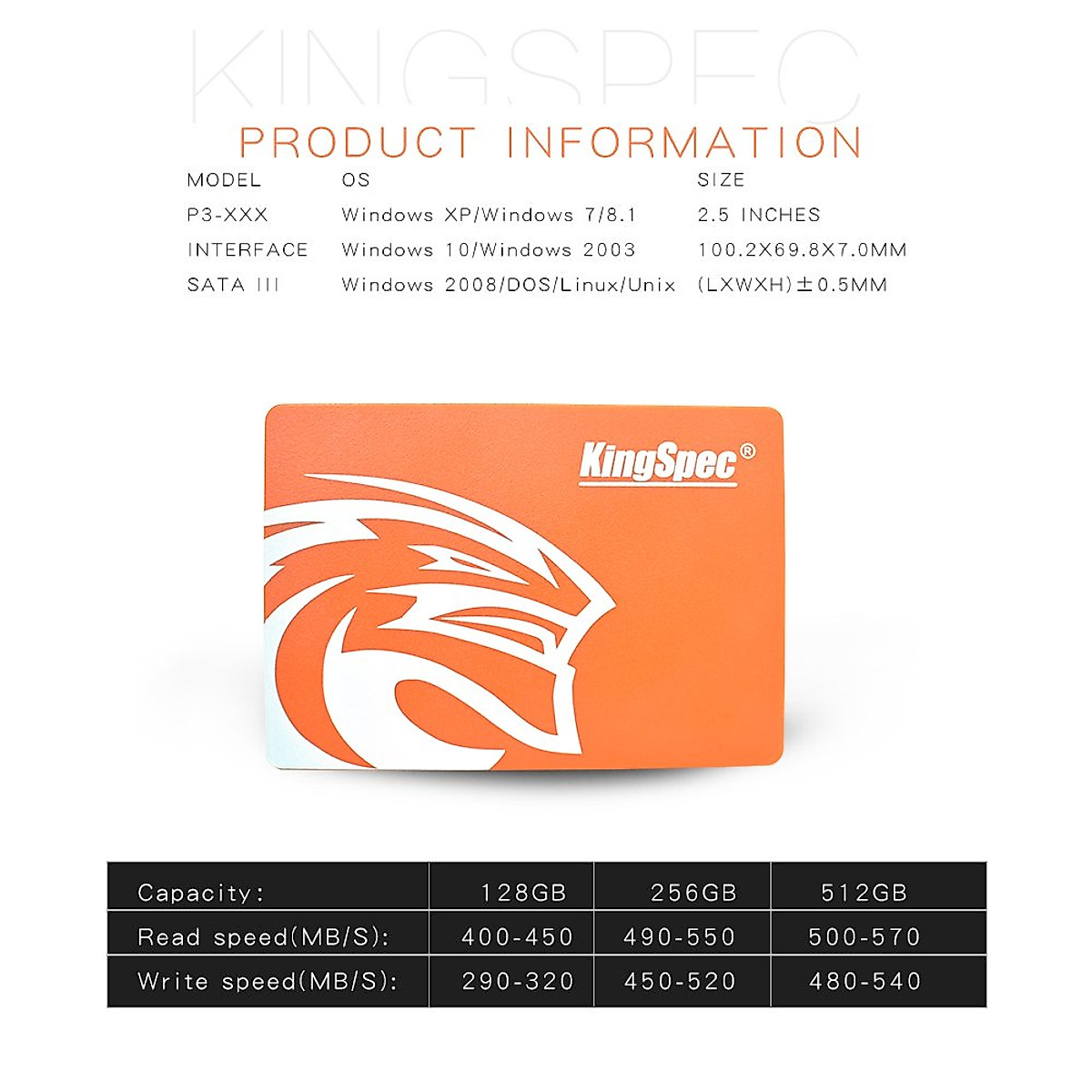 KingSpec 128GB SATA III SSD